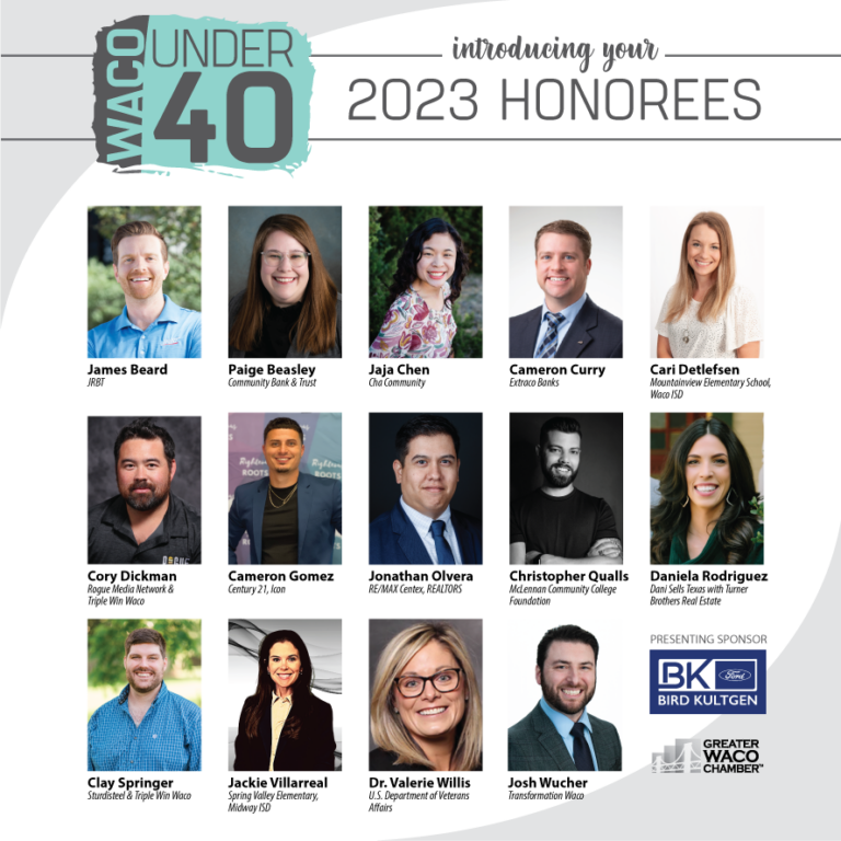 2023 Waco Under 40 Honorees Announced! Greater Waco Chamber of Commerce 2023 Waco Under 40 Honorees Announced! Greater Waco Chamber of Commerce