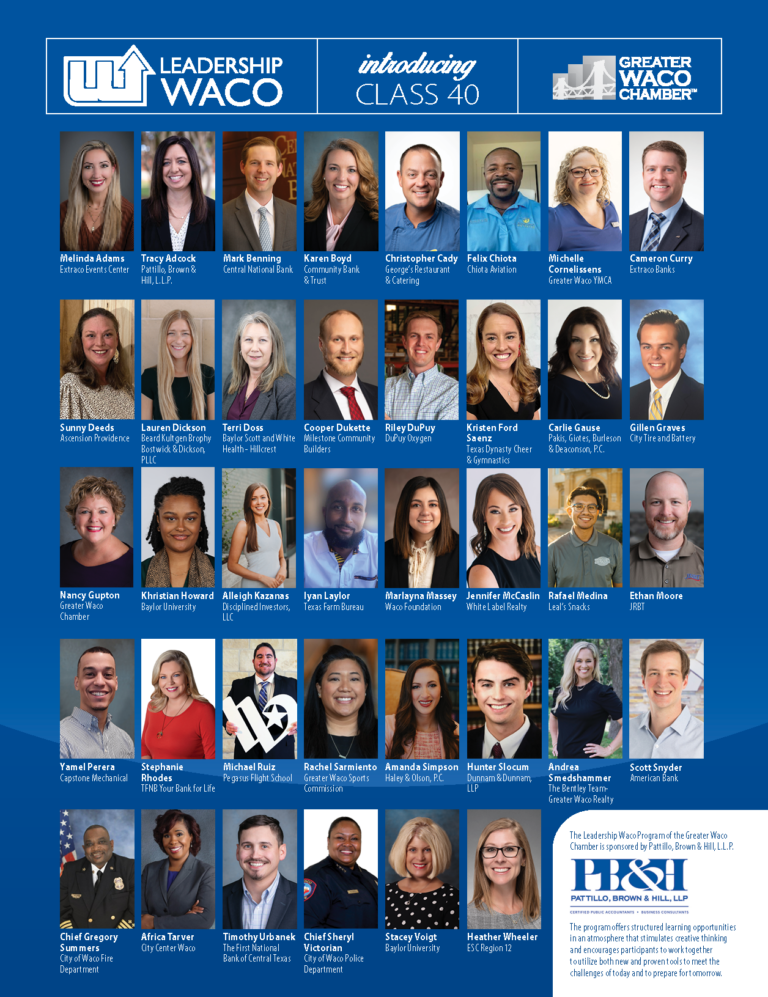 Greater Waco Chamber Introduces 40th Leadership Waco Class Greater Waco ...